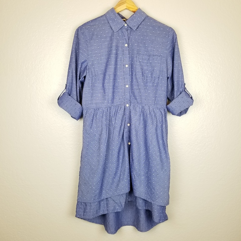 Anthro Isabella Sinclair Speckled Tier Shirtdress - Gem